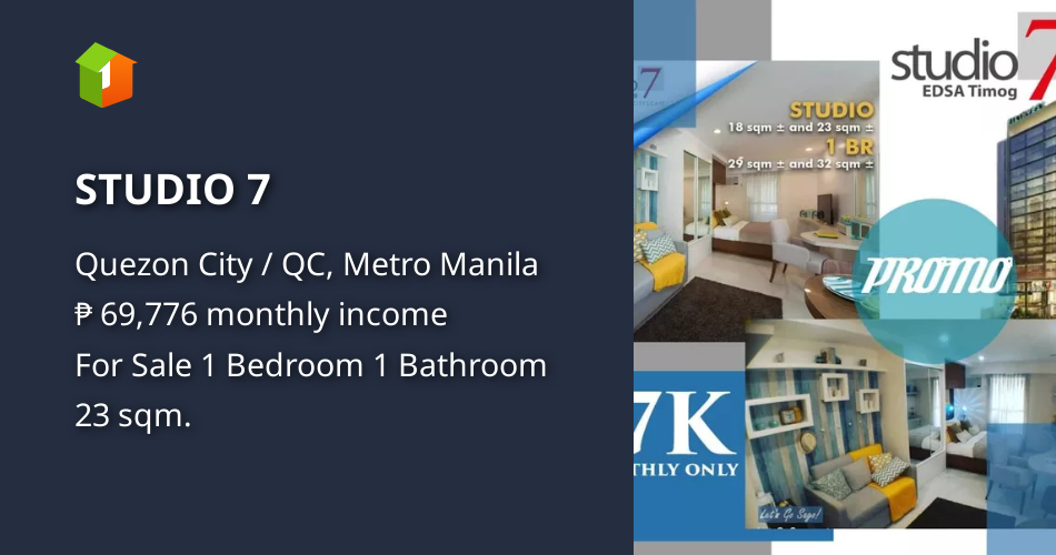 STUDIO 7 [Condos 🏙️] (October 2021) in Quezon City / QC, Metro Manila ...