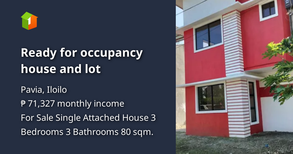 Ready for occupancy house and lot [Houses and Lots 🏘️] (August 2024) in Pavia, Iloilo for sale