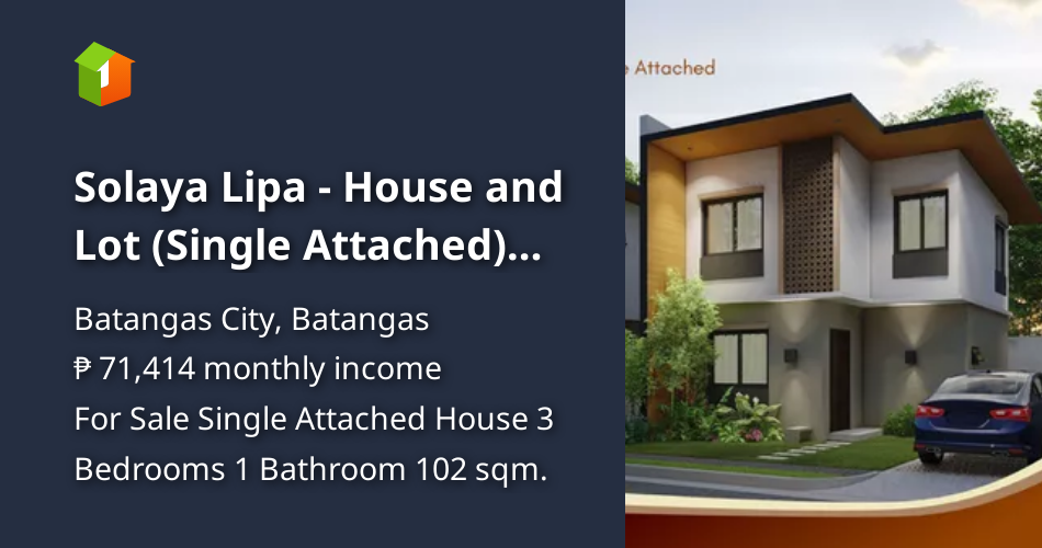 Solaya Lipa - House and Lot (Single Attached) Mutya [Houses and Lots 🏘️ ...
