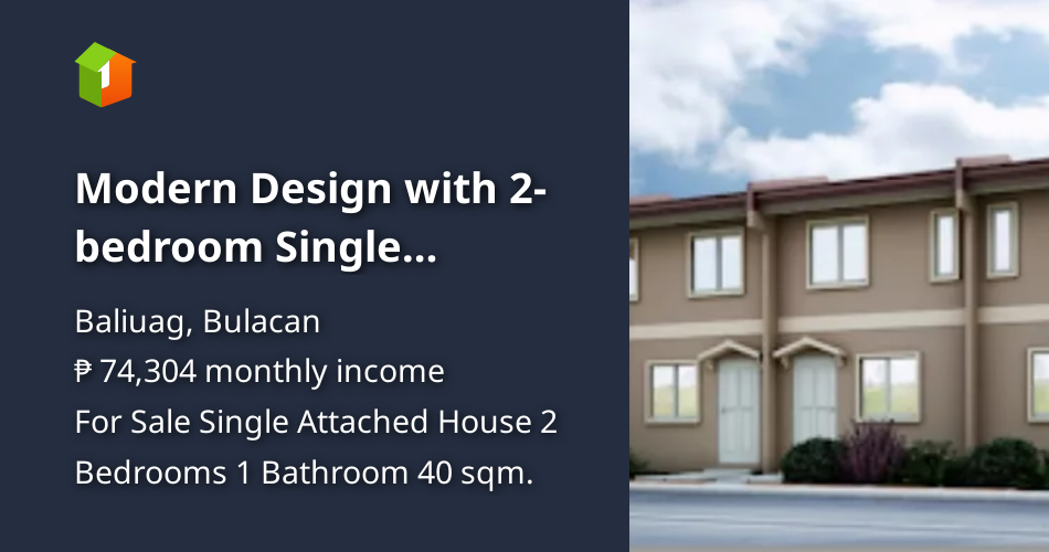 Modern Design with 2-bedroom Single Attached House For Sale in Baliuag Bulacan [Houses and Lots ...