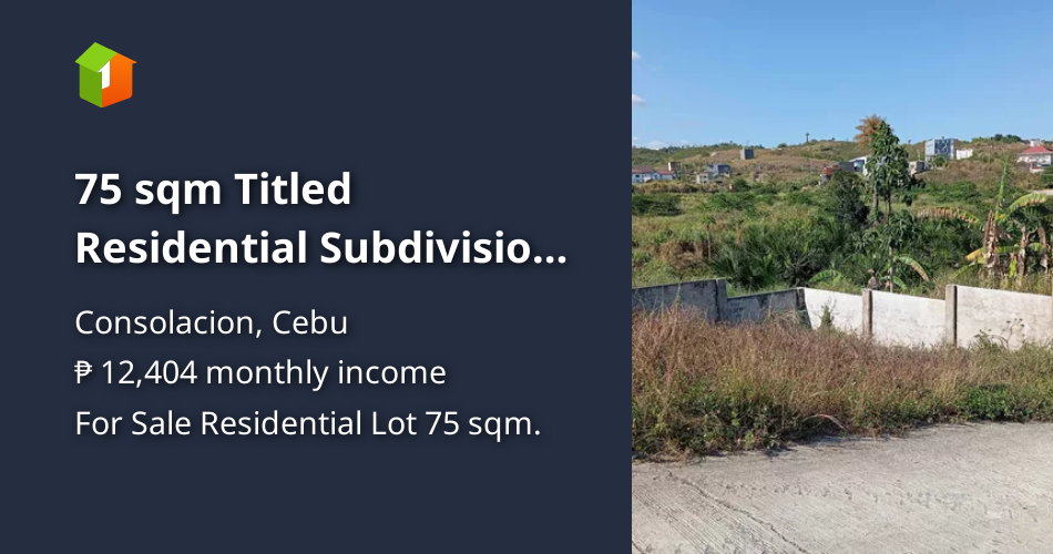 75 sqm Titled Residential Subdivision Lot (flood-free) for Sale in ...