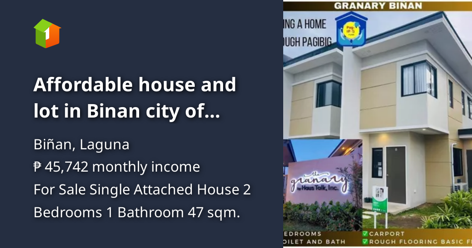 Affordable house and lot in Binan city of laguna [Houses and Lots 🏘️ ...