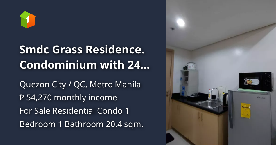 Smdc Grass Residence. Condominium with 24/7 security fully furnished with titled aready [Condos ...