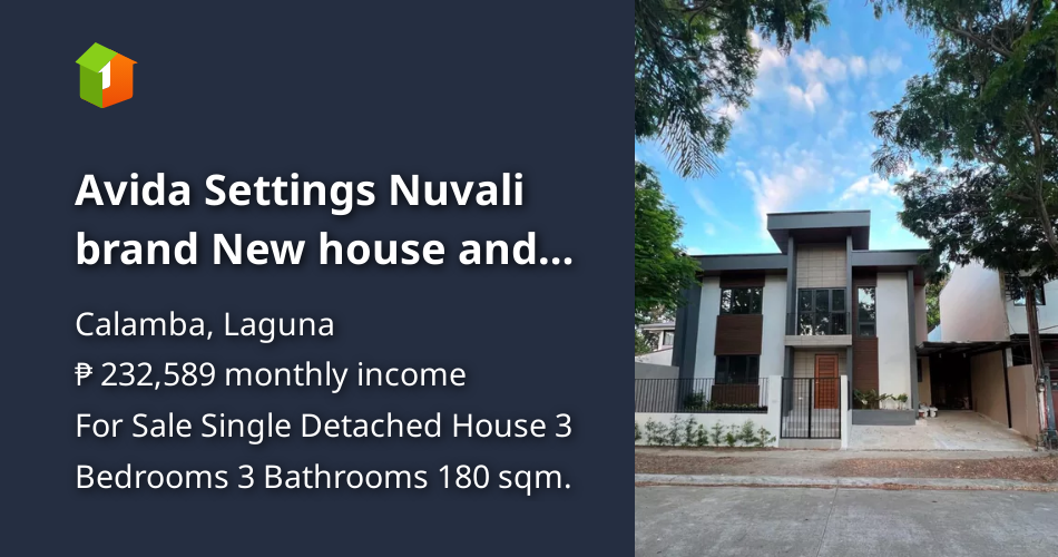 Avida Settings Nuvali brand New house and lot for sale [Houses and Lots ...