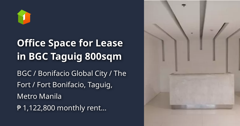 Office Space for Lease in BGC Taguig 800sqm [Commercial Properties 🏭 ...