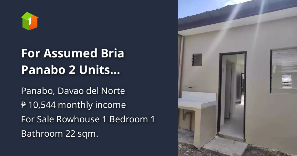 For Assumed Bria Panabo 2 Units Rowhouse For Sale By Owner in Panabo ...