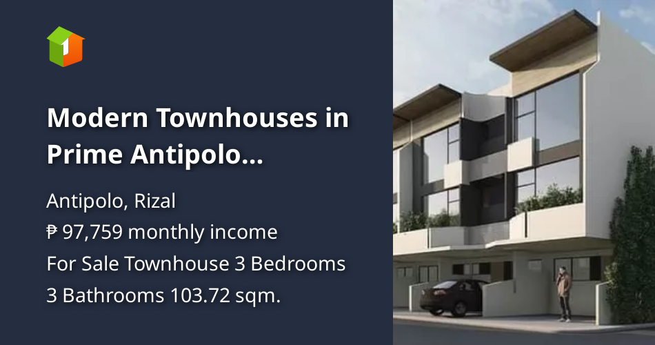 Modern Townhouses in Prime Antipolo Location with Flexible Financing ...