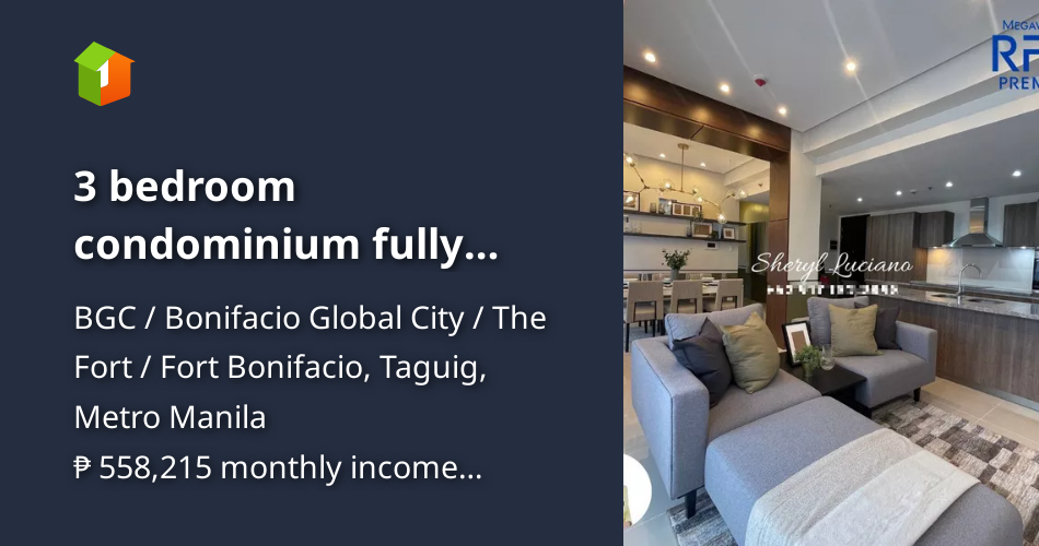 3 bedroom condominium fully furnished for sale near BGC [Condos 🏙️ ...