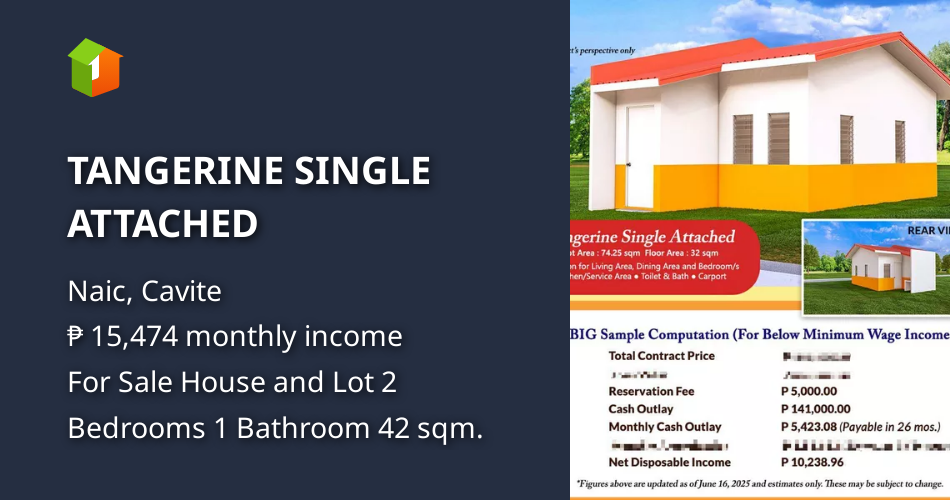 TANGERINE SINGLE ATTACHED [Houses and Lots 🏘️] (February 2026) in Naic ...