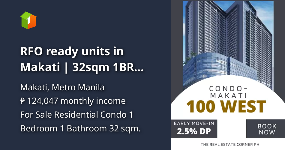 RFO ready units in Makati | 32sqm 1BR unit [Condo 🏙️] (September 2023 ...