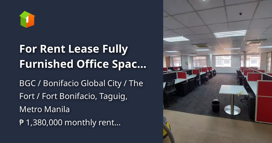 For Rent Lease Fully Furnished Office Space BGC Taguig 1200sqm ...