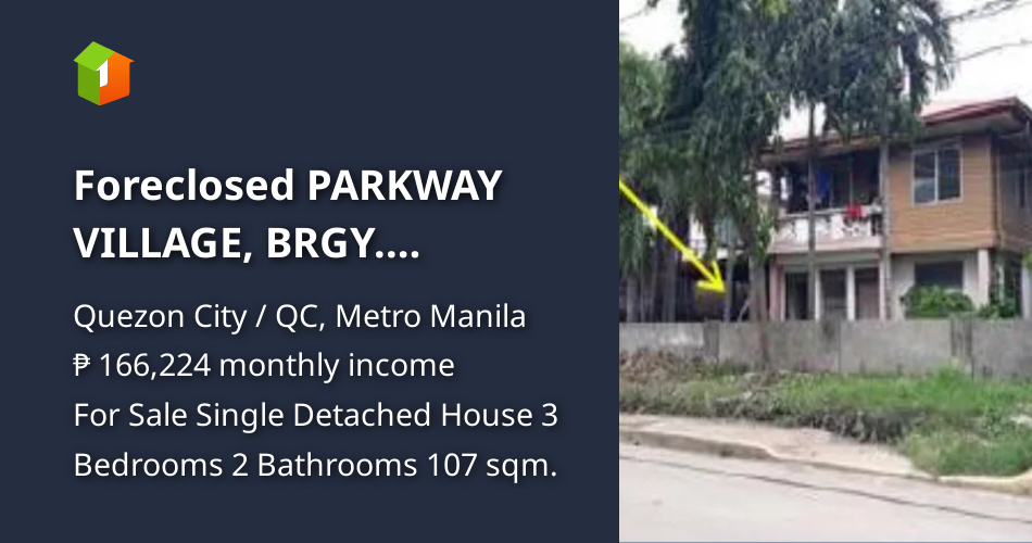 Foreclosed PARKWAY VILLAGE, BRGY. APOLONIO, SAMSON, QUEZON CITY [Houses ...