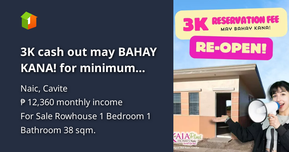 3K cash out may BAHAY KANA! for minimum wage earner only!! [Houses and Lots 🏘️] (April 2025) in ...