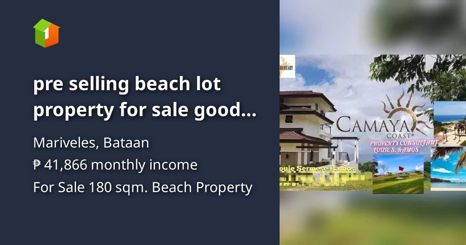 Pre selling beach lot property for sale goods for investment [Beach ...