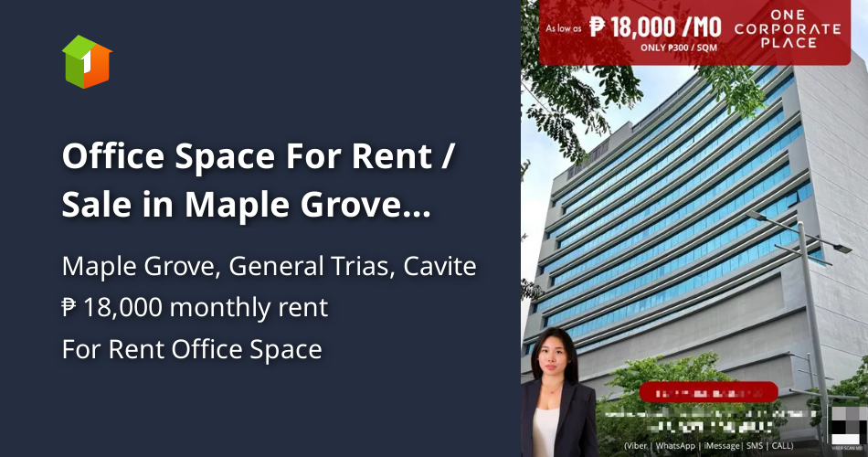 Office Space For Rent / Sale in Maple Grove General Trias Cavite ...