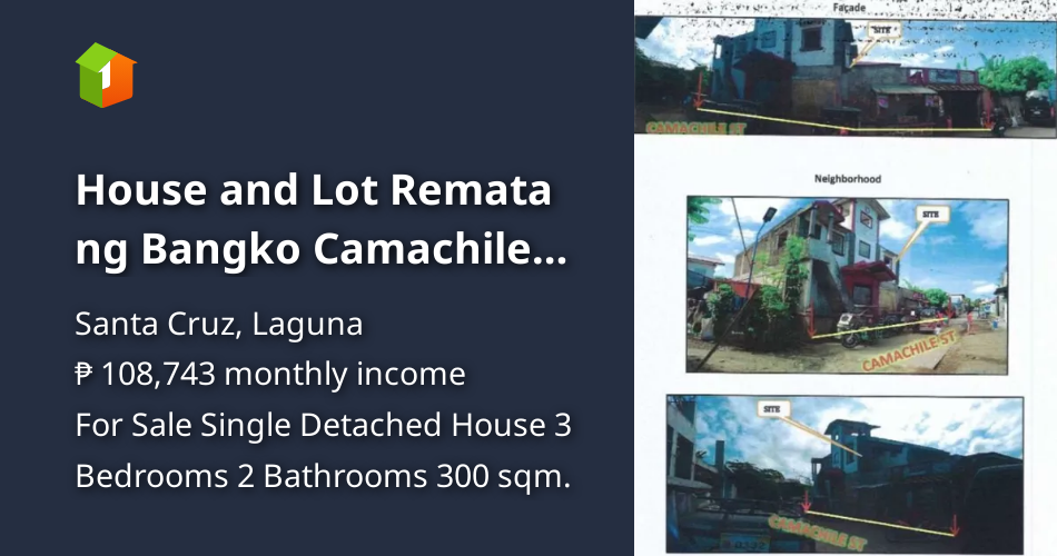 House and Lot Remata ng Bangko Camachile St Sta. Cruz, Laguna [Houses ...