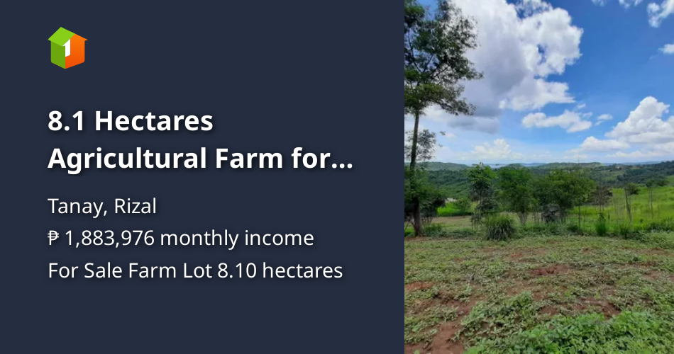 8.1 Hectares Agricultural Farm for Sale in Tanay,Rizal [Lots 🚜 ...