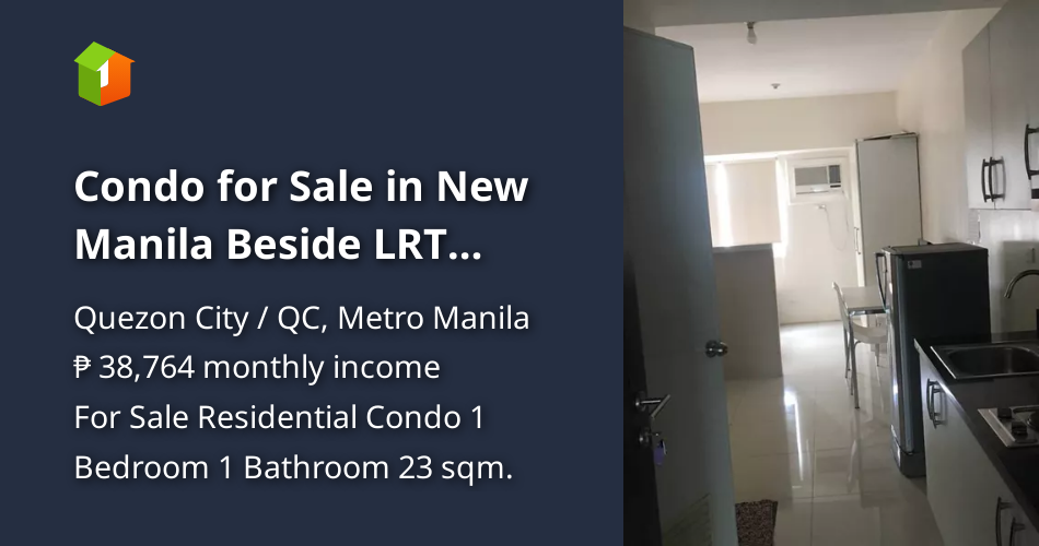 Condo for Sale in New Manila Beside LRT Gilmore Station [Condos 🏙️ ...