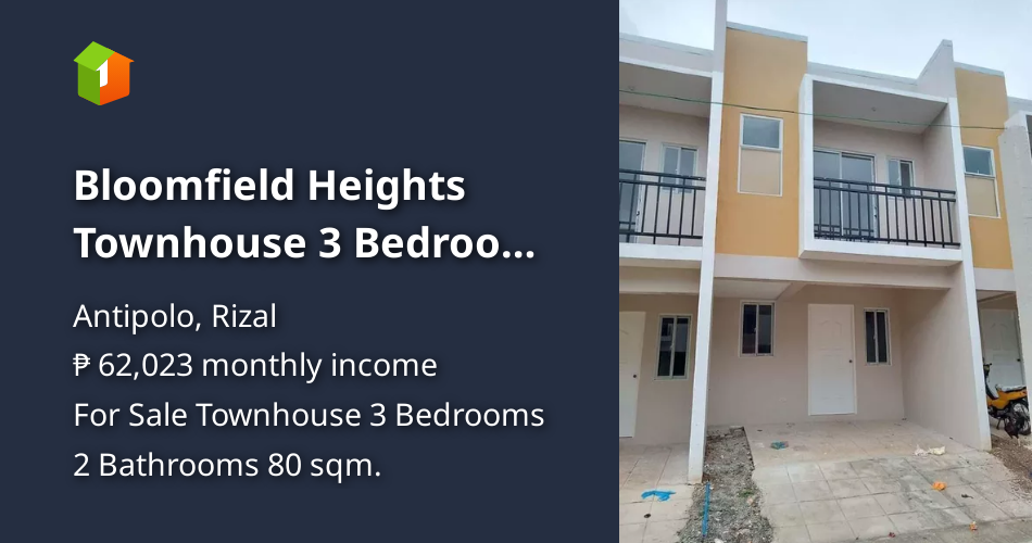 Bloomfield Heights Townhouse 3 Bedroom for Sale in Antipolo Rizal ...