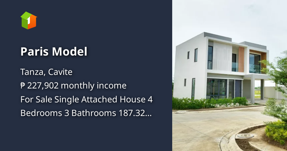 Paris Model [Houses and Lots 🏘️] (November 2022) in Tanza, Cavite for ...