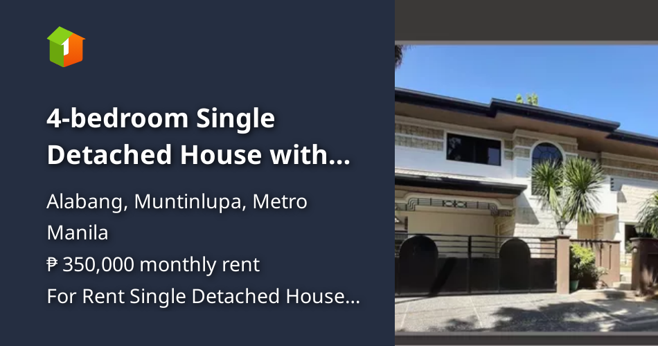 4-bedroom Single Detached House with Pool For Rent [Houses and Lots 🏘️ ...