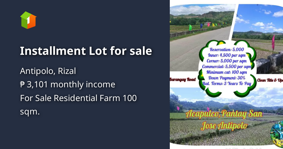 Installment Lot for sale [Lots 🚜] (November 2023) in Antipolo, Rizal ...