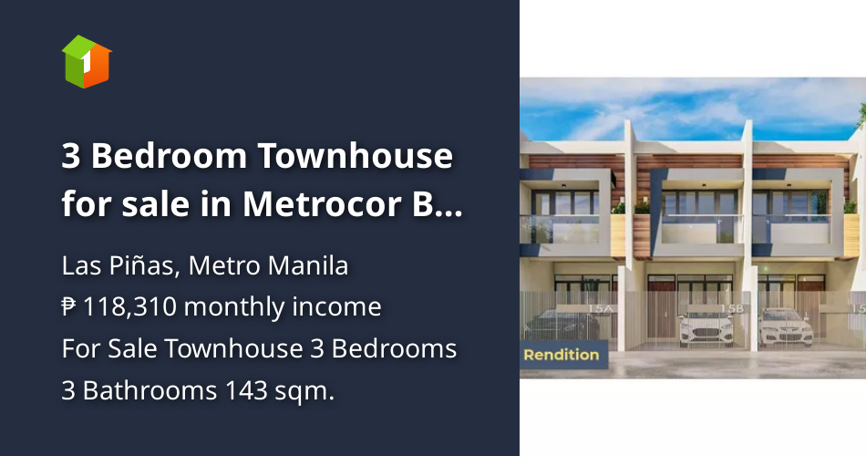 3 Bedroom Townhouse for sale in Metrocor B homes Las Pinas City [Houses ...