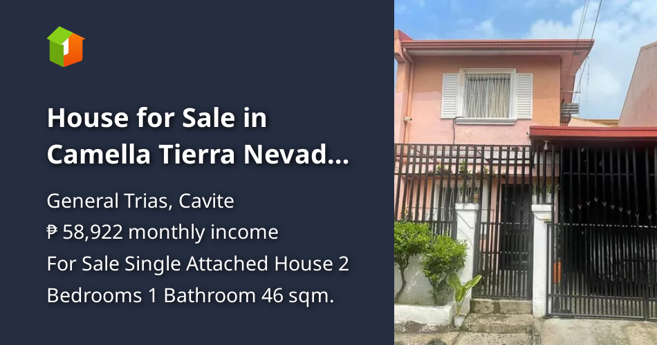 House for Sale in Camella Tierra Nevada General Trias Cavite [Houses ...