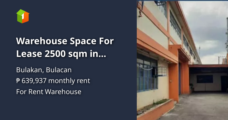 Warehouse Space For Lease 2500 sqm in Meycauayan Bulacan [Commercial ...