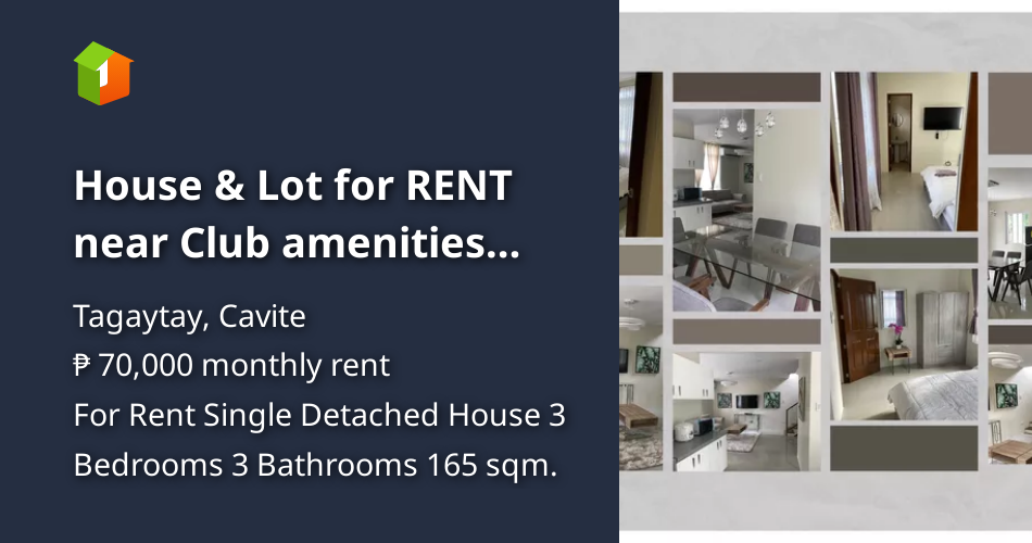 House & Lot for RENT near Club amenities Silang close by Tagaytay ...
