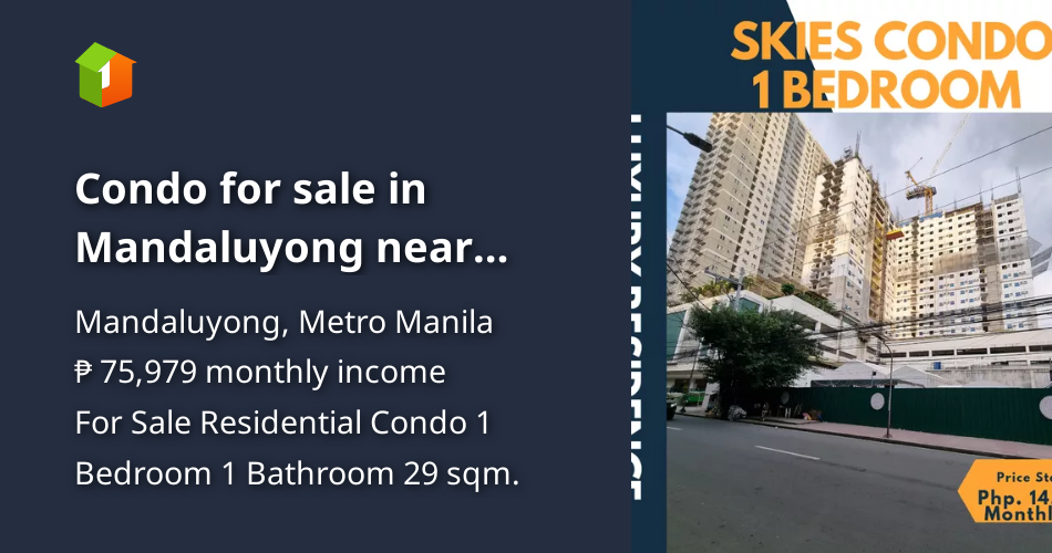 Condo for sale in Mandaluyong near Megamall [Condos 🏙️] (October 2025 ...