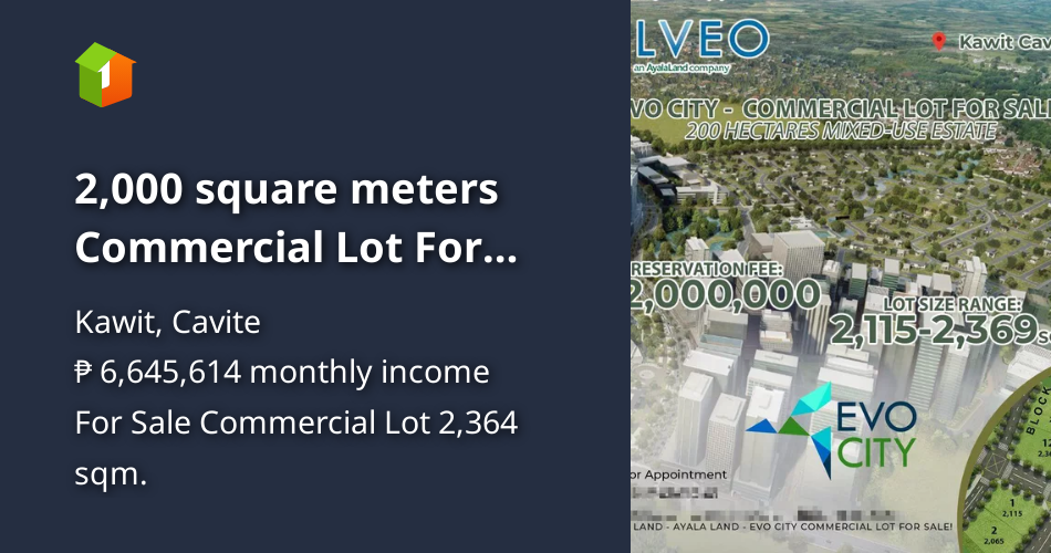 2,000 square meters Commercial Lot For Sale by Ayala at CAVITE [Lots 🚜 ...