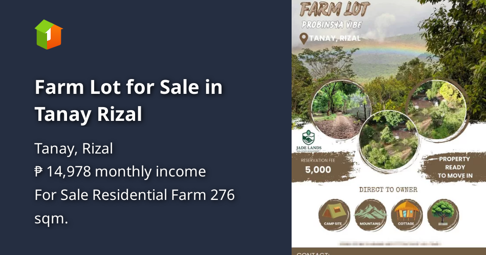 Farm Lot for Sale in Tanay Rizal [Lots 🚜] (June 2025) in Tanay, Rizal ...