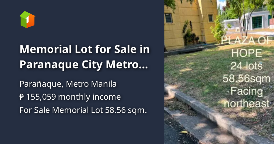 Memorial Lot for Sale in Paranaque City Metro Manila [Lots 🚜] (March ...