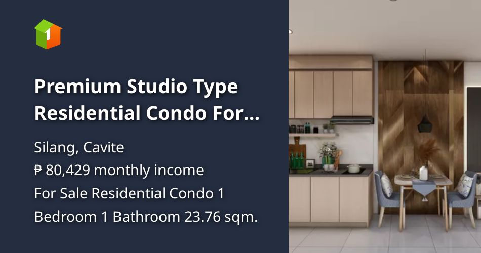 Premium Studio Type Residential Condo For Sale in Silang Cavite [Condos ...