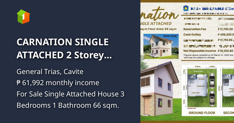 CARNATION SINGLE ATTACHED 2 Storey House • Lot [Houses and Lots 🏘️ ...