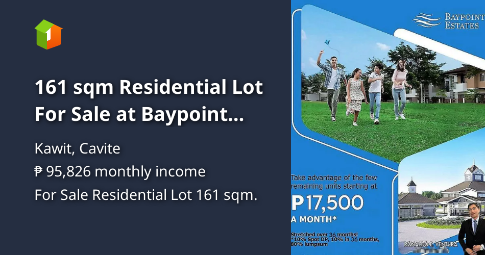 161 sqm Residential Lot For Sale at Baypoint Estates in Kawit Cavite ...