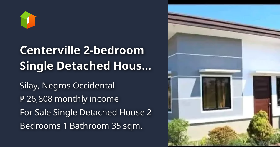 Centerville 2-bedroom Single Detached House For Sale in Silay. [Houses ...