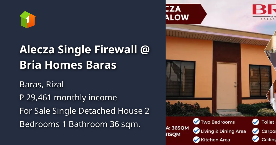 Alecza Single Firewall @ Bria Homes Baras [Houses and Lots 🏘️] (August ...