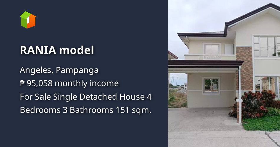 RANIA model [Houses and Lots 🏘️] (December 2024) in Angeles, Pampanga ...