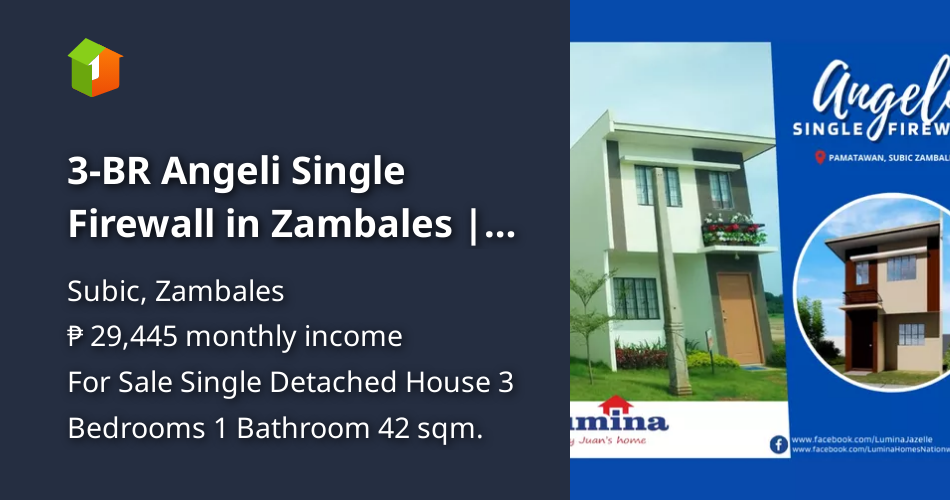 3-BR Angeli Single Firewall in Zambales | Lumina Subic [Houses and Lots ...
