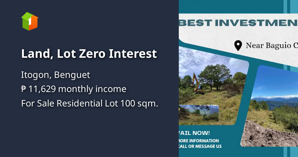 Land, Lot Zero Interest [Lots 🚜] (March 2025) in Itogon, Benguet for sale