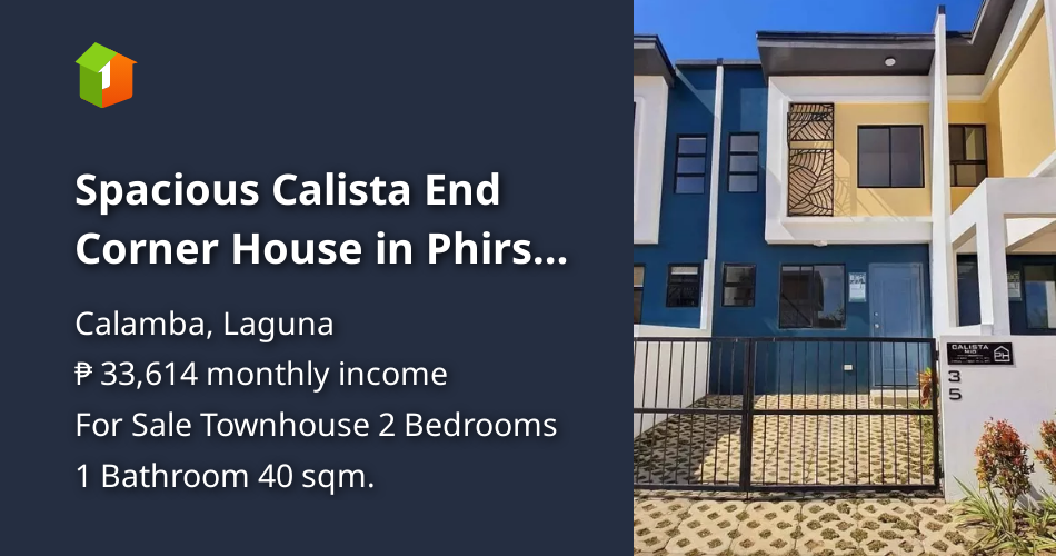 Spacious Calista End Corner House in Phirst Park Calamba West [Houses ...