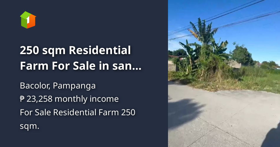 250 sqm Residential Farm For Sale in san isidro Bacolor Pampanga [Lots 🚜] (December 2025) in ...