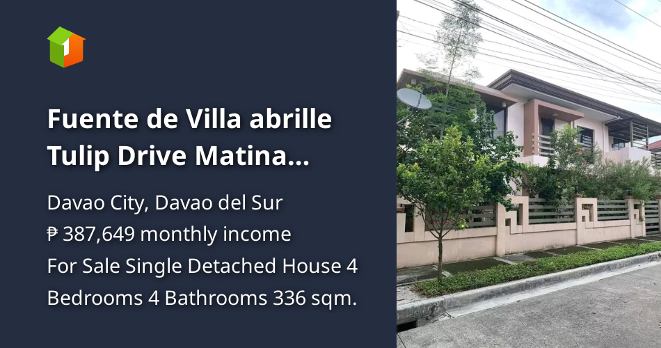 Fuente de Villa abrille Tulip Drive Matina Davao city House and Lot ...