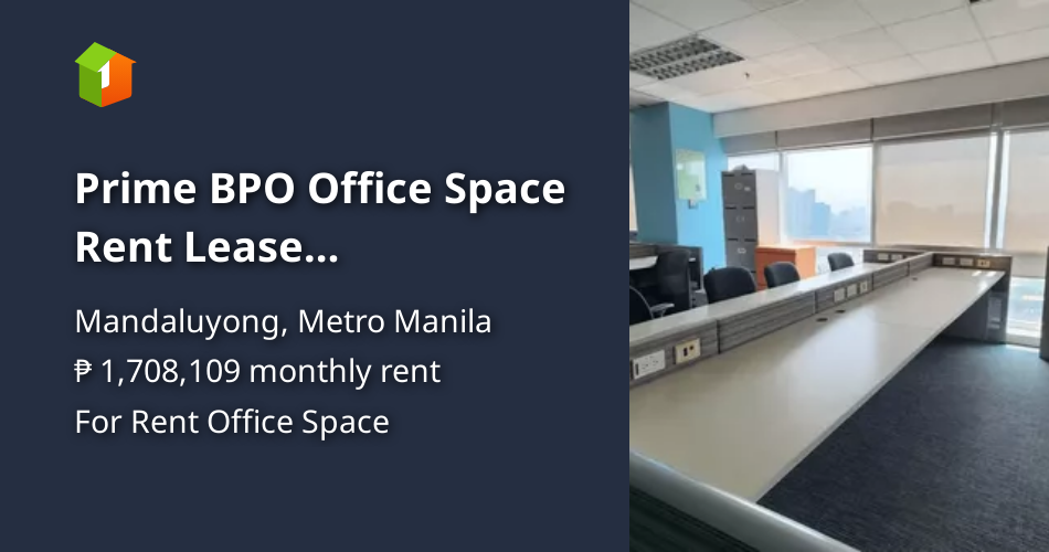 Prime BPO Office Space Rent Lease Mandaluyong City 2009 sqm [Commercial ...