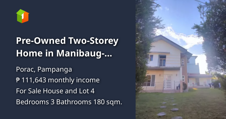Pre-Owned Two-Storey Home in Manibaug-Paralaya, Porac [Houses and Lots ...