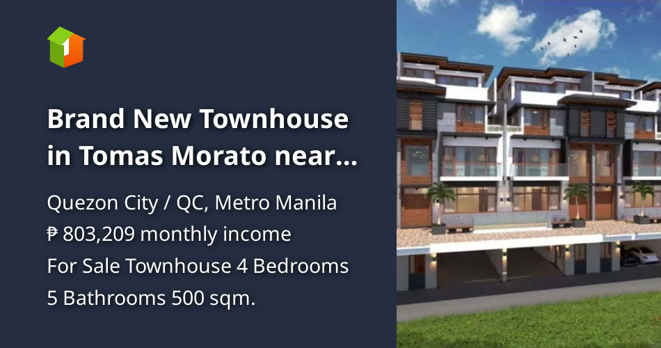 Brand New Townhouse in Tomas Morato near in Scout Area and Cubao ...