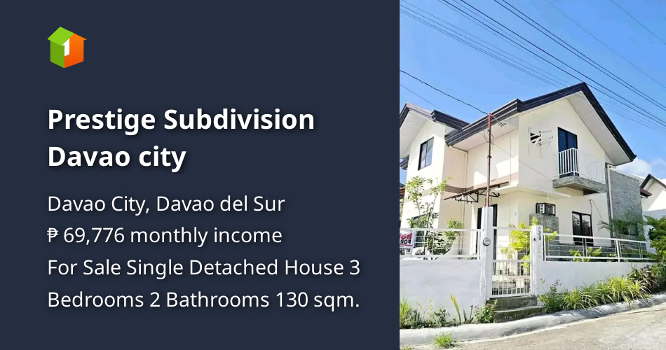 Prestige Subdivision Davao city [Houses and Lots 🏘️] (January 2026) in ...