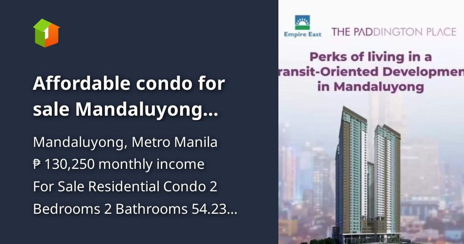 Affordable condo for sale Mandaluyong Metro Manila [Condos 🏙️ ...